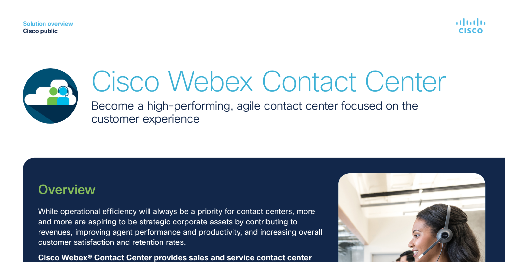 Cisco Webex Contact Center Solution Overview | CombraTech